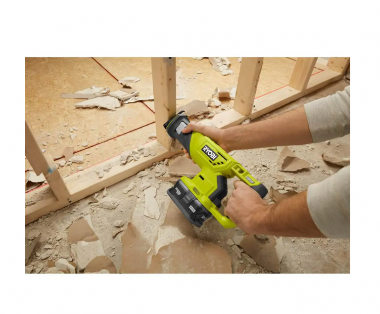 RYOBI P519-PSK005 ONE+ 18V Cordless Reciprocating Saw with 2.0 Ah ...