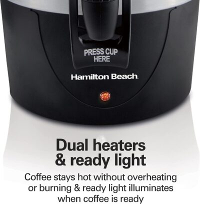 Hamilton Beach 40521 Coffee Urn and Hot Beverage Dispenser 45 Cup Fast ...