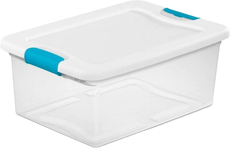 Sterilite Plastic 15 Quart Storage Box Container with Latching Lid, 24 ...