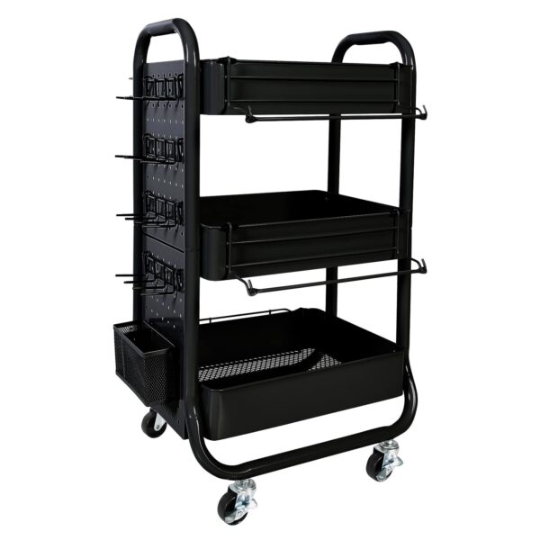 Simply Tidy Gramercy Rolling Cart, Black - Discounttoday.net