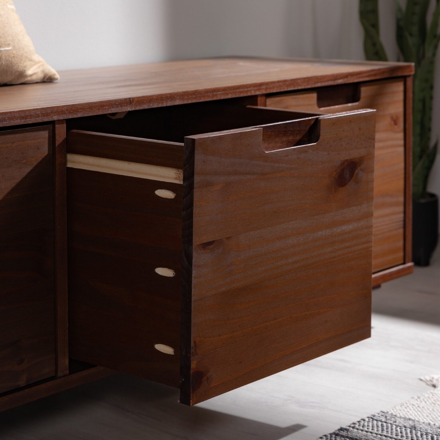 Manor Park Storage Bench, Walnut - Discounttoday.net