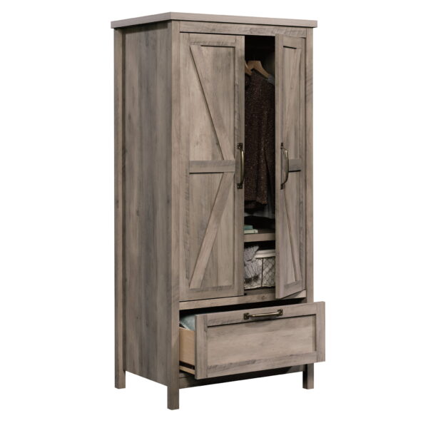 Better Homes & Gardens Modern Farmhouse Armoire, Rustic Gray Finish ...