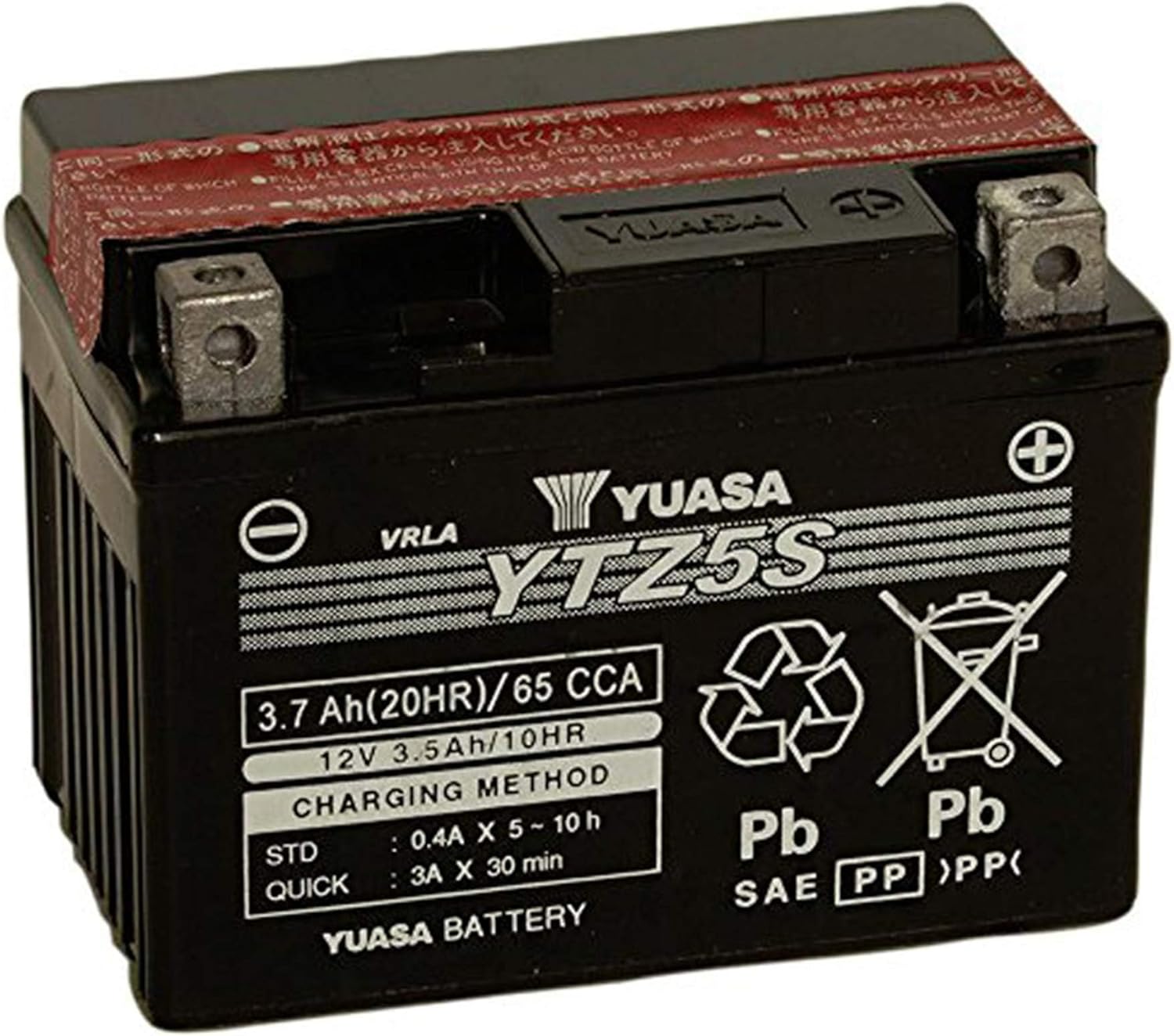 Yuasa YUAM62TZ5 YTZ5S-BS Maintenance Free YTZ High Performance AGM ...