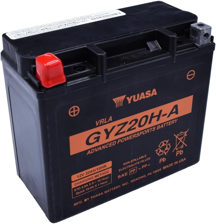 Yuasa YUAM720GHA Yuasa Battery GYZ20H-A Sealed Factory Activated ...