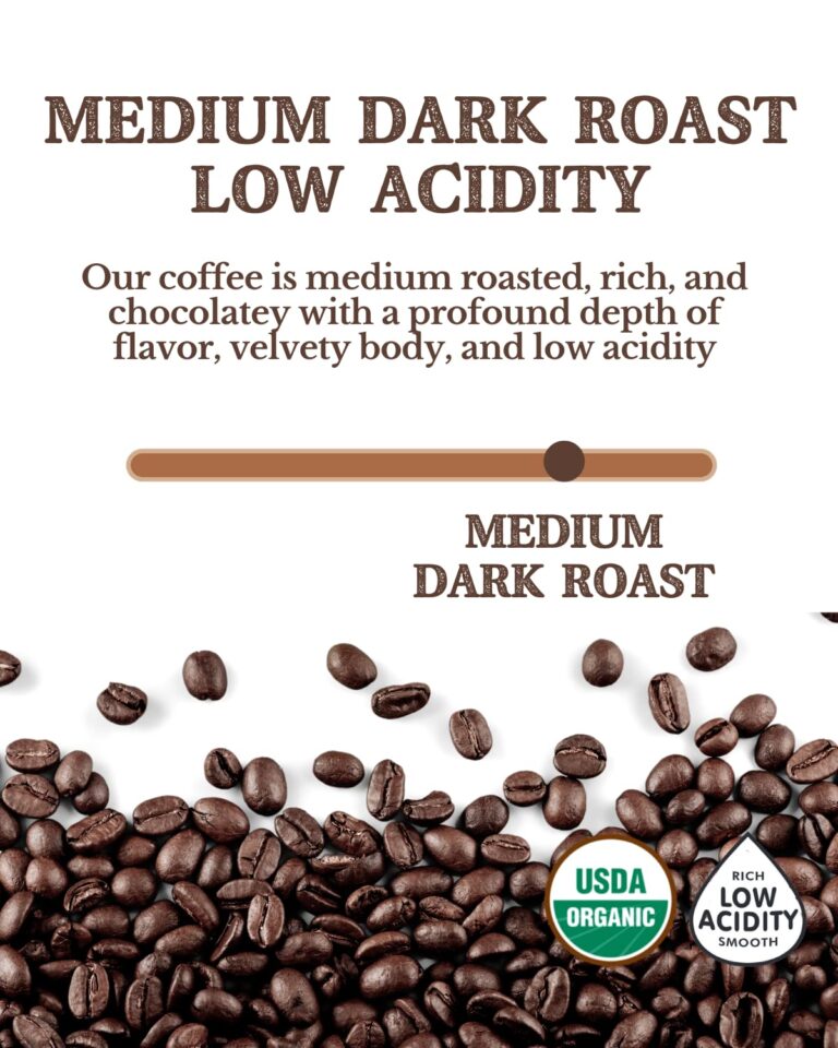 5LB Subtle Earth Organic Coffee - Medium Dark Roast - Whole Bean Coffee ...