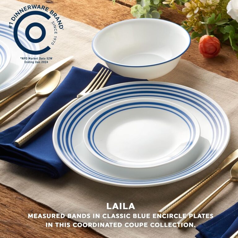 Corelle Vitrelle 18 Piece Glass Dinnerware Sets Service for 6, Triple ...