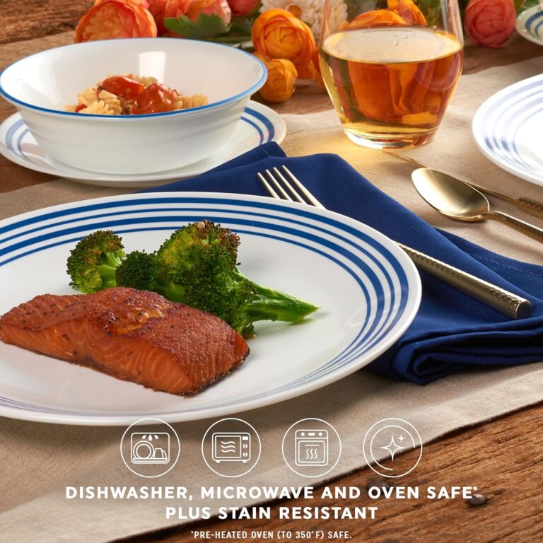 Corelle Vitrelle 18 Piece Glass Dinnerware Sets Service for 6, Triple ...